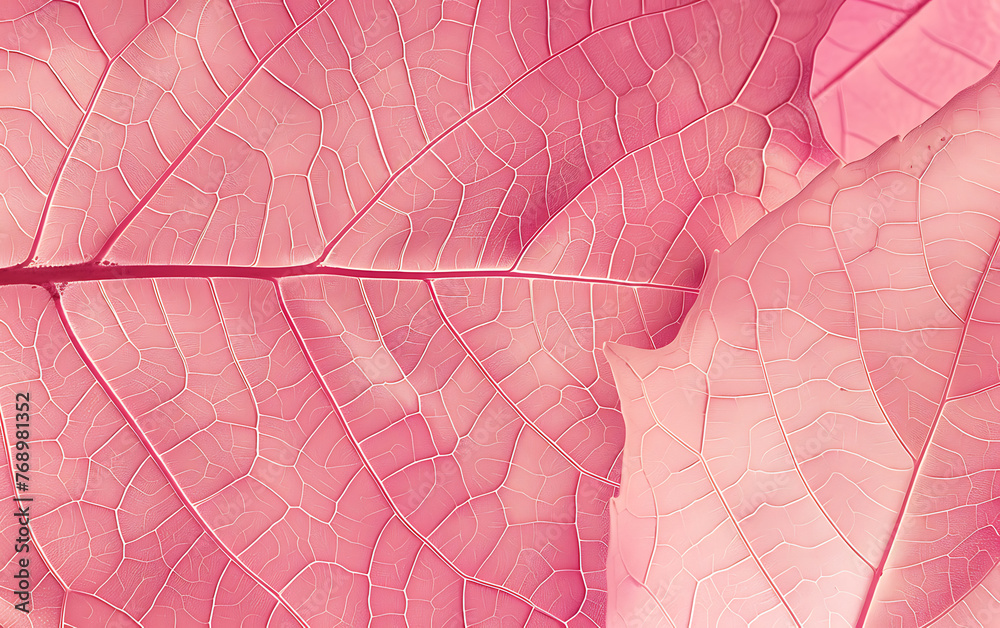 pink leaf texture, leaf background with veins and cells background ...