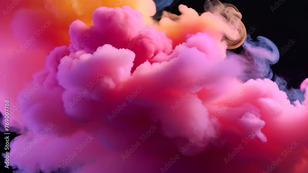 Ink colored smoke peach fuzz and pink blend. Transition reveal effect ...