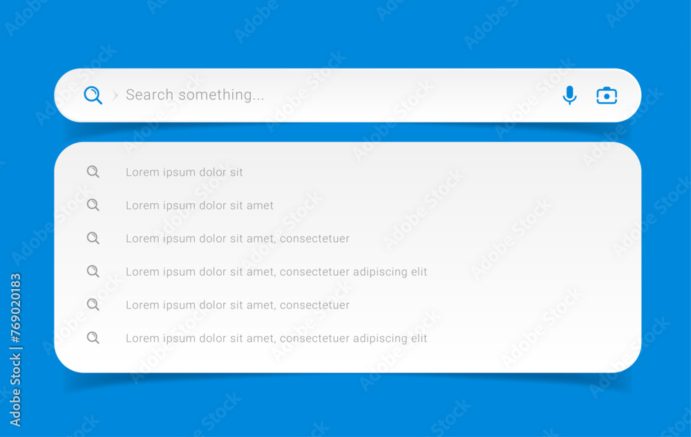 Internet browser search bar frame. Search engine for UI UX design and ...