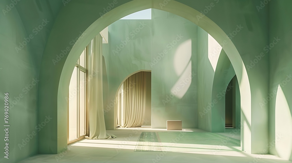 a minimalist artist studio in AlUla, Saudi Arabia, with a contemporary ...