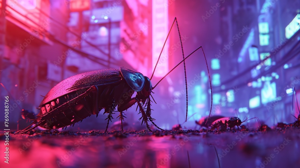 Miniature world where cockroaches are portrayed as futuristic, robotic ...