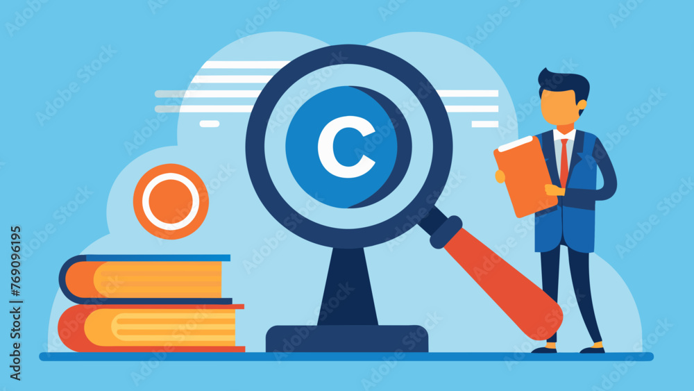 A courtroom scene with a magnifying glass highlighting the issue of ...