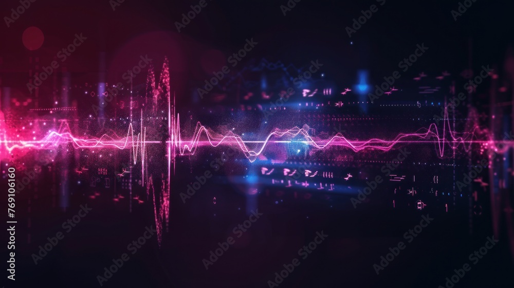 Sound wave . Dynamic vibration wallpaper.frequency modulation Stock ...
