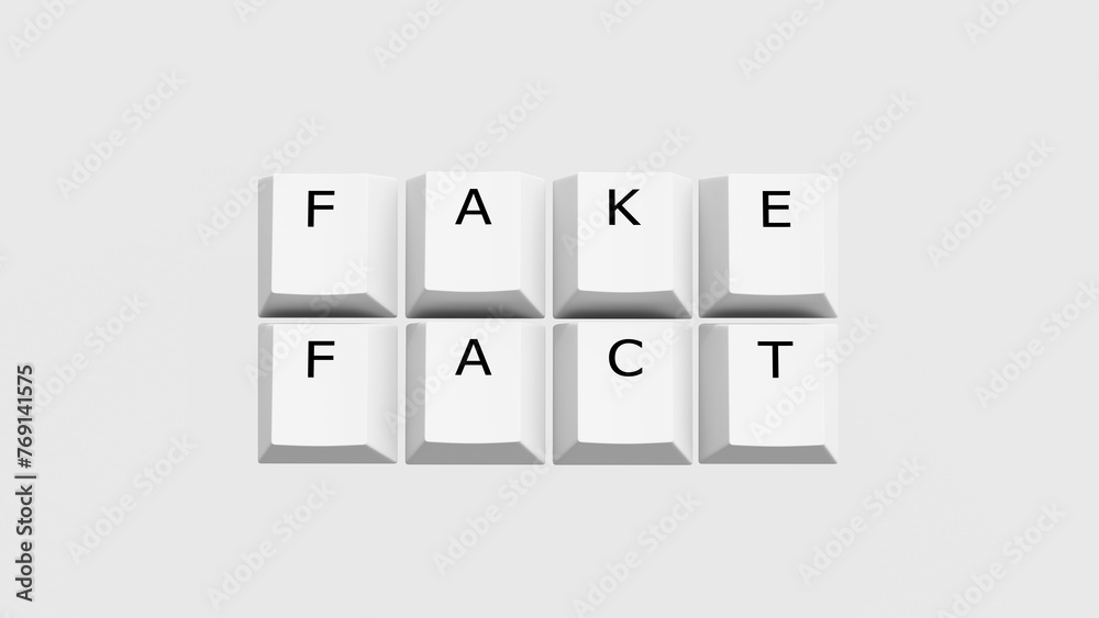 Fake fact news keyboard keys word internet communication technology ...