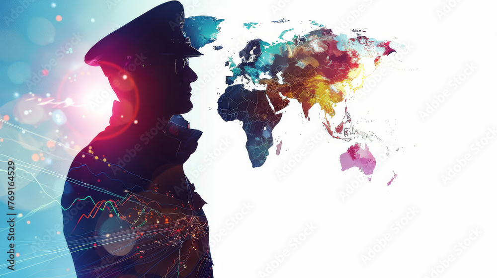 Outline of Commercial Pilot with an overlay of a global map and ...