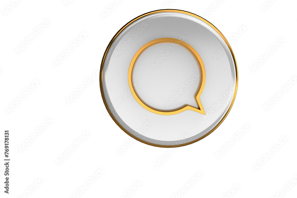 Instagram reaction in 3d rendering shape on transparent background in ...