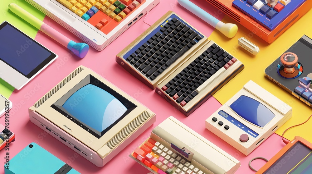 In the vibrant and colorful era of the 80s, personal computers (PCs ...