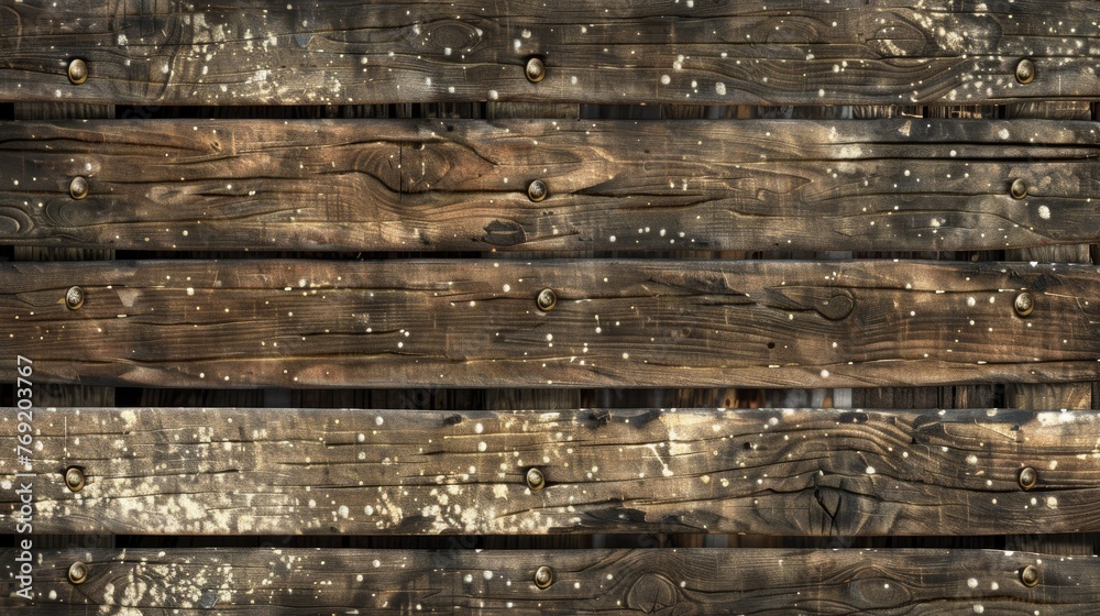 A weathered wooden plank texture from the deck of a pirate ship, with ...