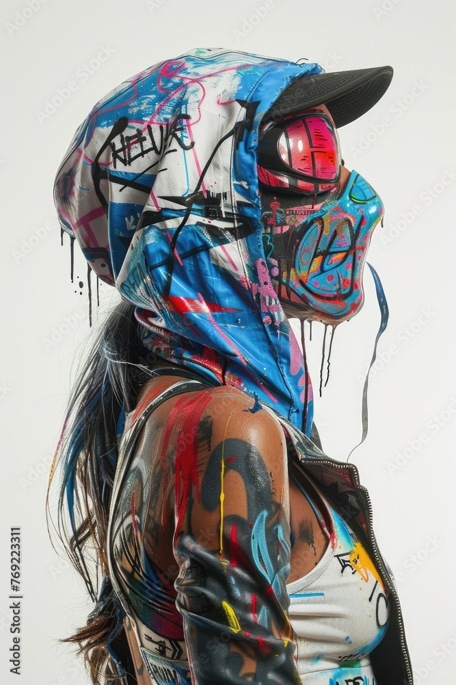 Graffiti, vibrant expression of urban culture, showcasing the ...