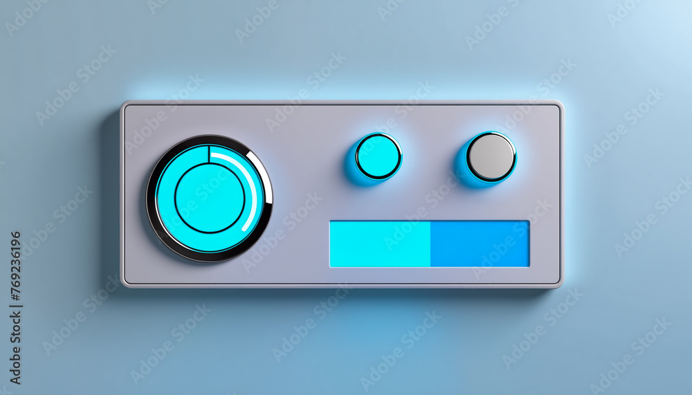 A minimalistic control panel or interface design. Template for web ...