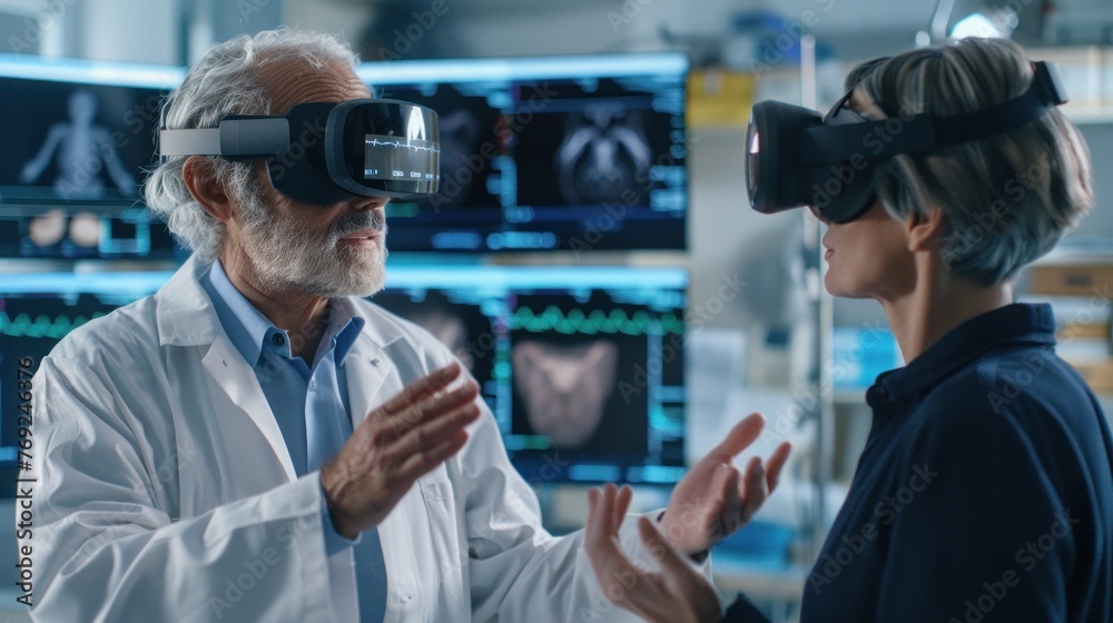 Cutting-edge Medical Technology. Virtual consultations showcase digital healthcare accessibility ...