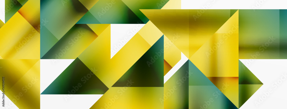 Captivating vector abstraction. Triangles interlock in mesmerizing ...