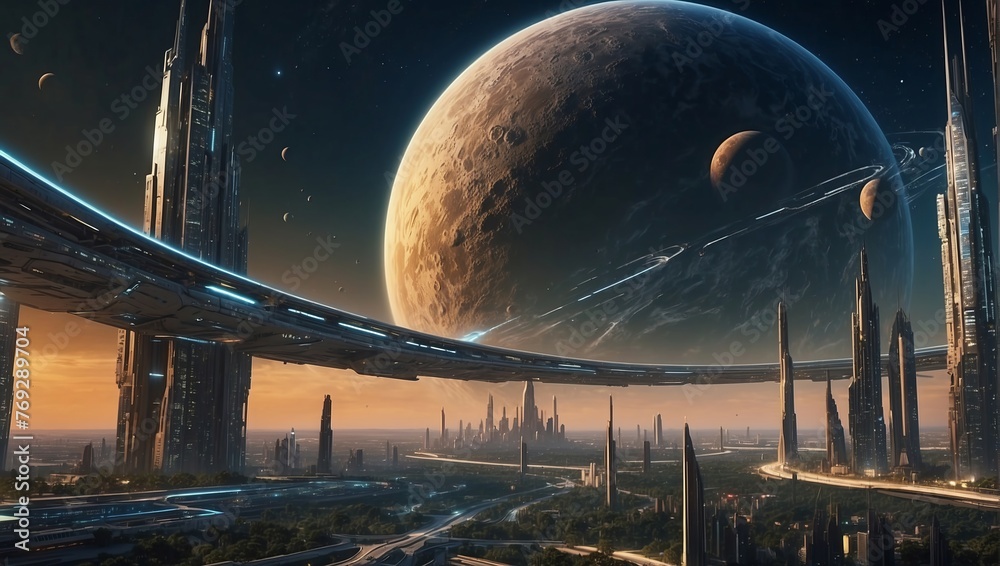 Alien planet with sun and earth as outer planet ai Generated image ...