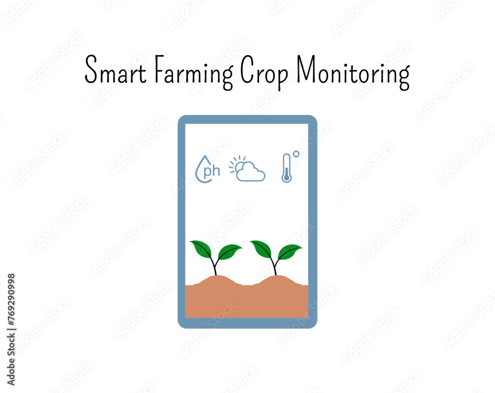 Smart farming and agriculture concept. Smart farming crop monitoring ...