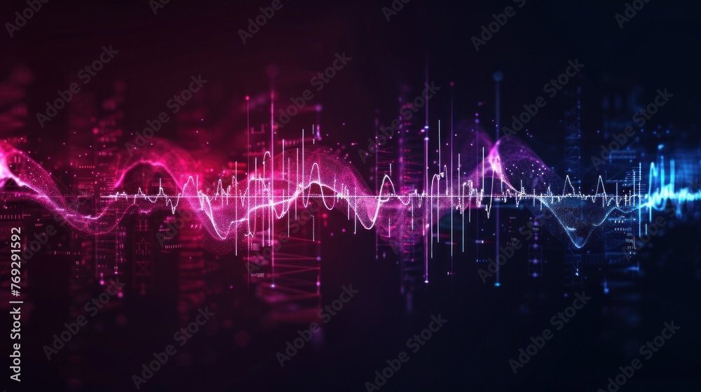 Sound wave . Dynamic vibration wallpaper.frequency modulation Stock ...