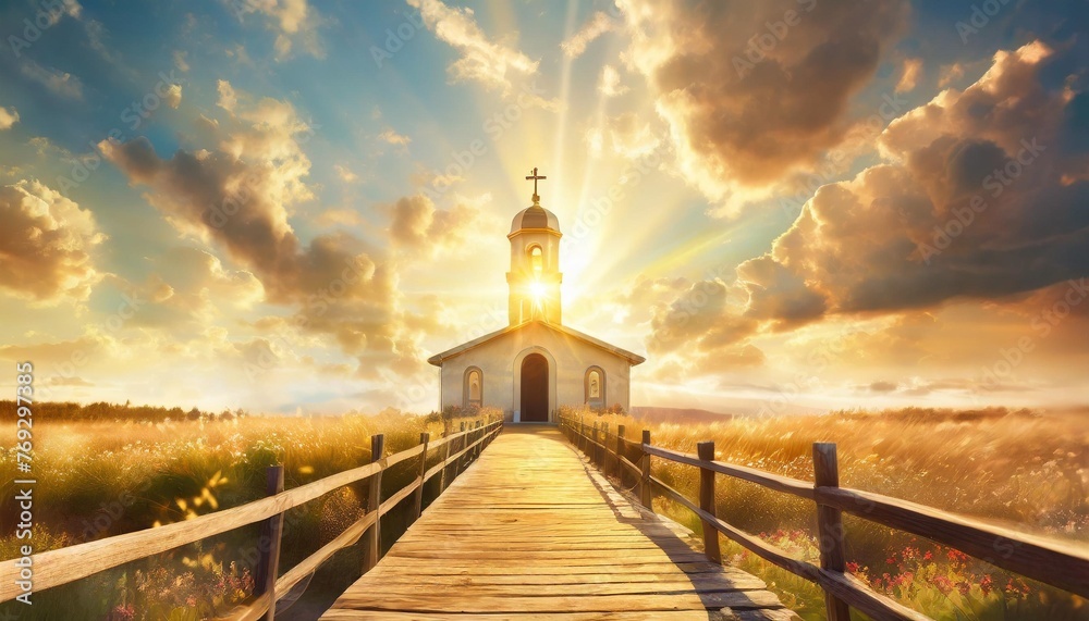 heaven god holy church bethlehem illustration landscape art pathway ...