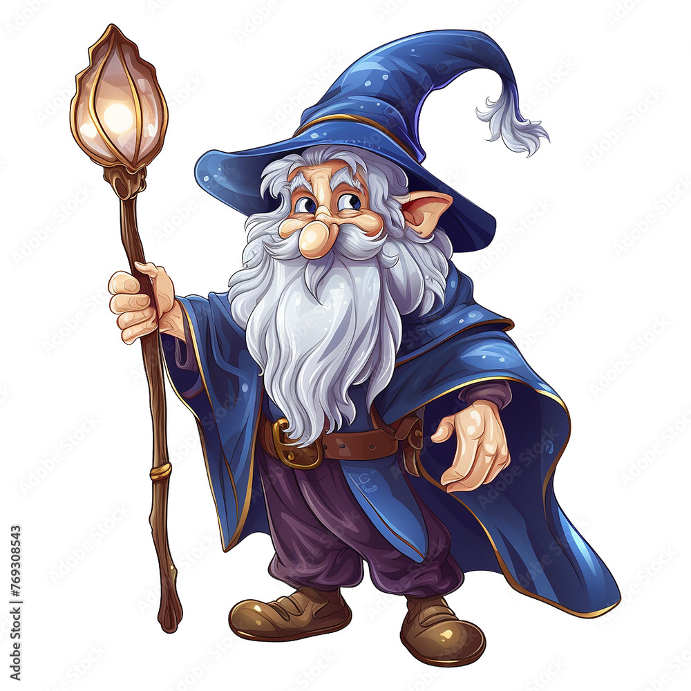 Cartoon wizard isolated on transparent background png Stock Photo ...