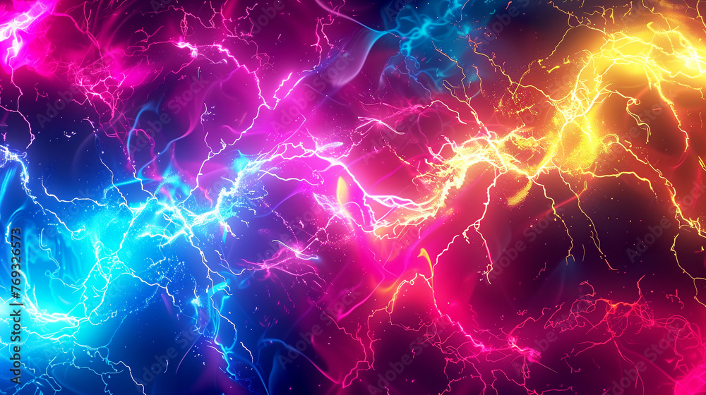 colorful photons colliding background wallpaper screensaver Stock ...