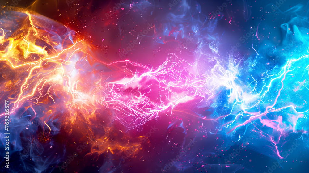 colorful photons colliding background wallpaper screensaver Stock ...