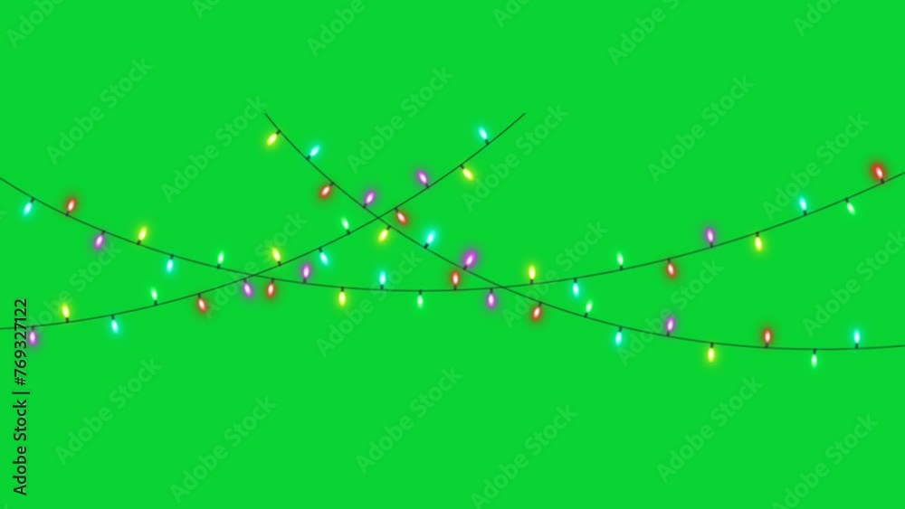 Light Garland, Stock Overlay 4k Video, of the elements with the alpha ...