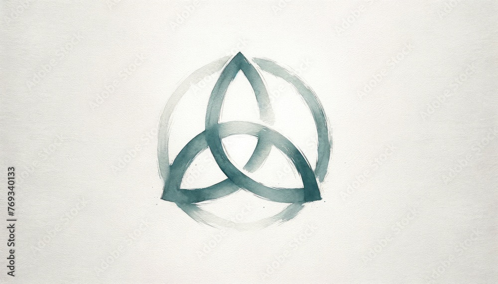 Triquetra. Holy Trinity symbol. Sacred geometry symbol on white ...