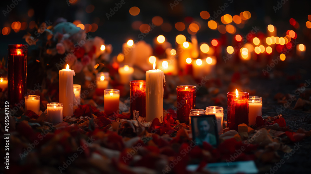 A visual tribute to the dead, remembrance and collective mourning for ...