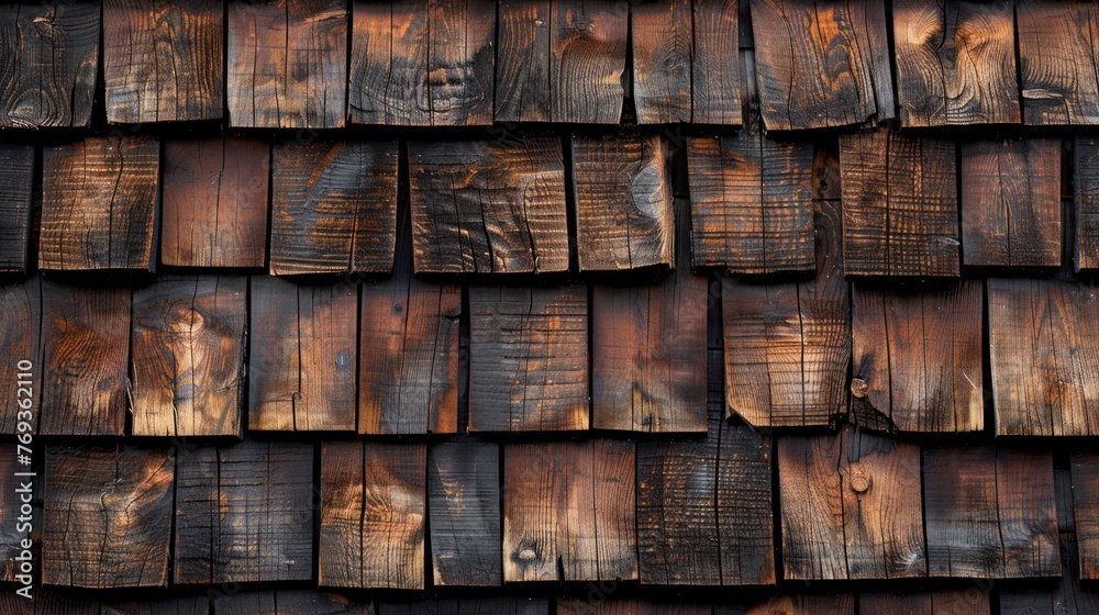 Charred Wood Shingle Siding with Unique Textures The unique textures of ...
