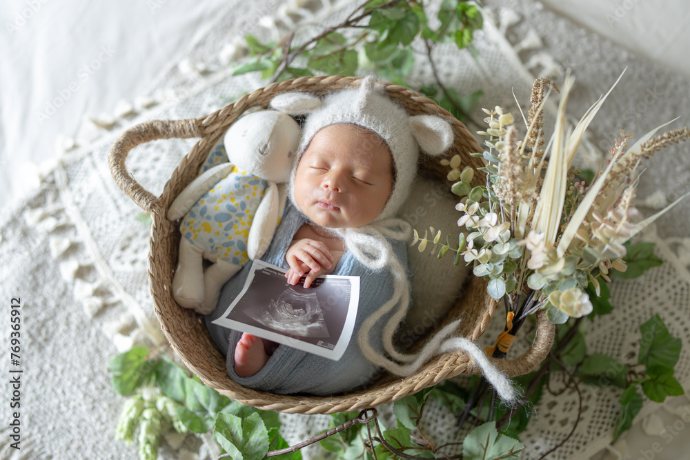 Newborn photo of a newborn baby who is 8 days old, half Taiwanese and ...