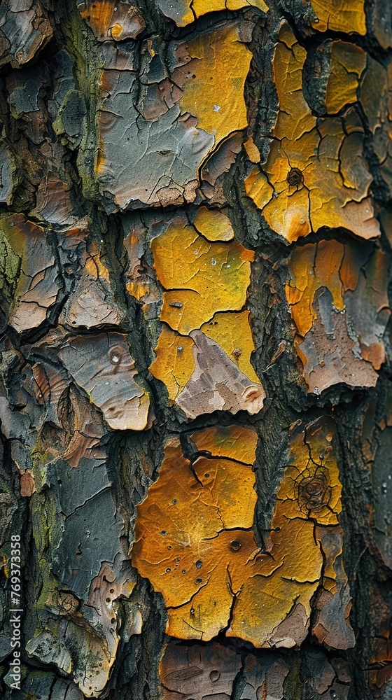 Bark of the world tree bears the scars of eons, each mark a story of ...