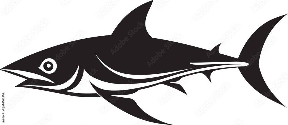 Ethereal Hunter Thresher Shark with Iconic Black Logo Marine Sovereign ...