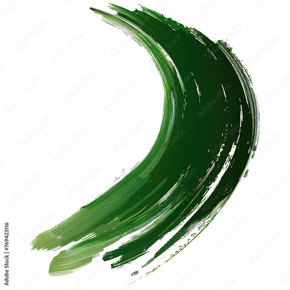 Green brush stroke and texture. Grunge abstract hand - painted element ...