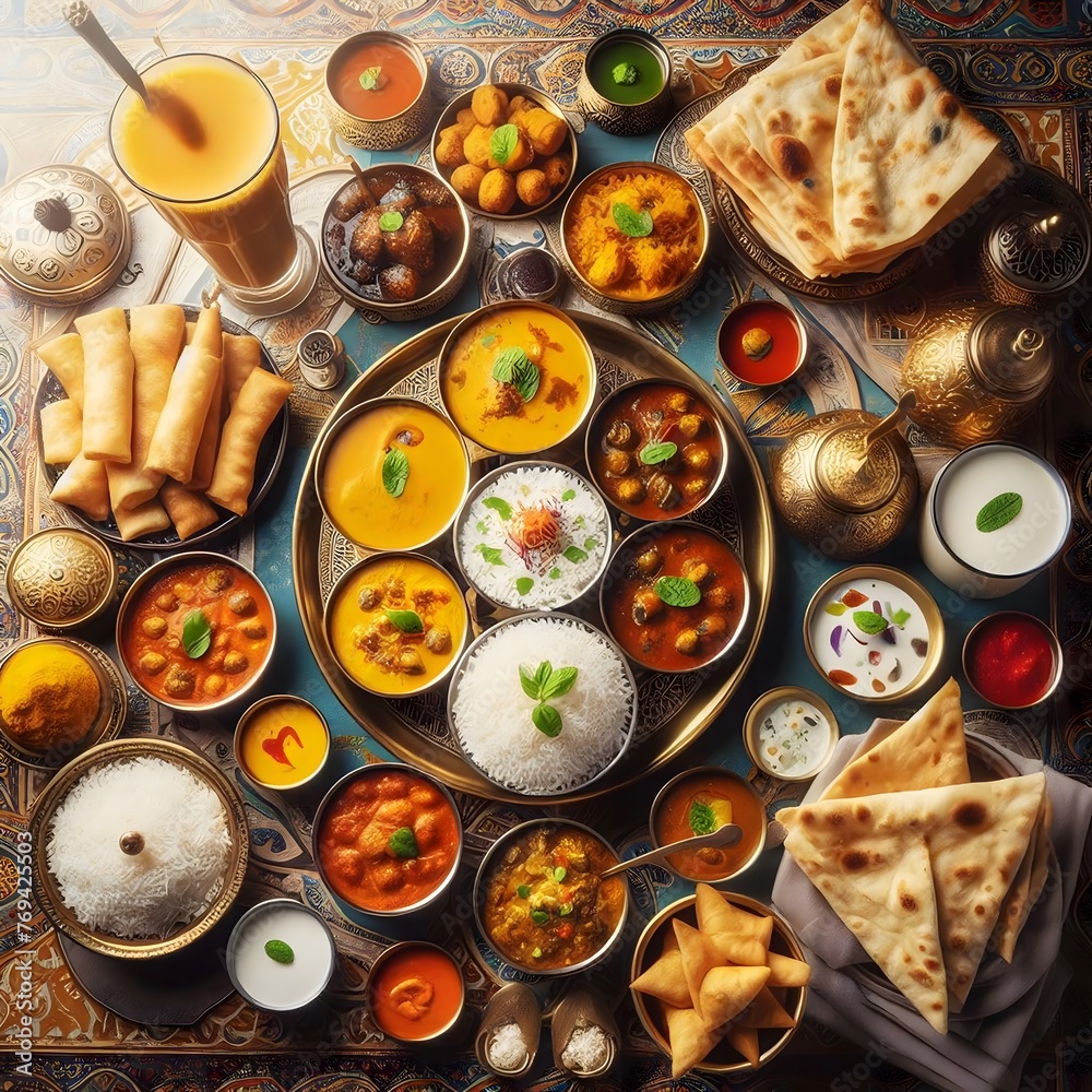 indian cuisine, indian thaali, rice thaali,, desi food, indian food ...