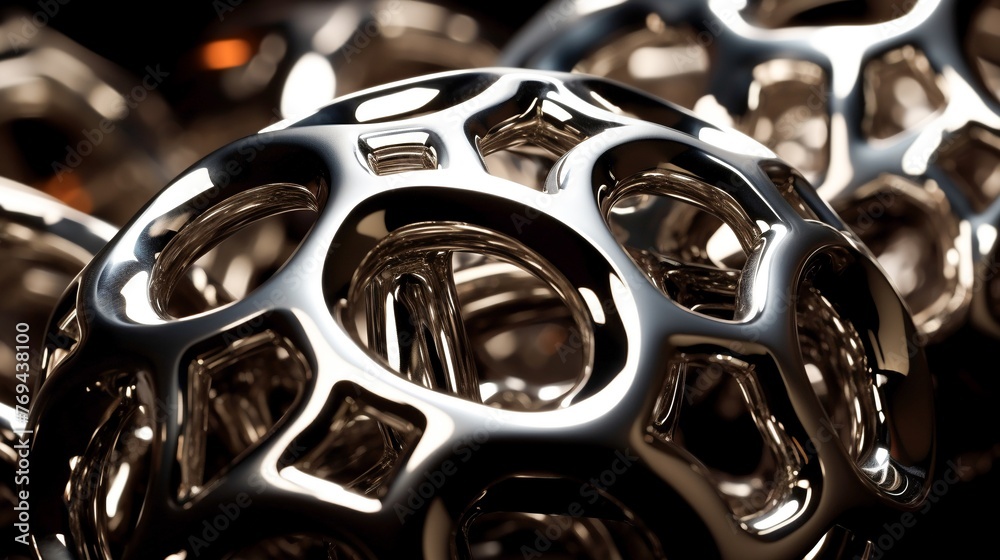 Generate an artistic interpretation of the atomic-scale structure of a ...