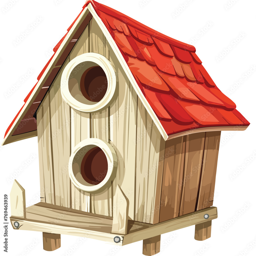 Birdhouse Clipart clipart isolated on white background Stock Vector ...