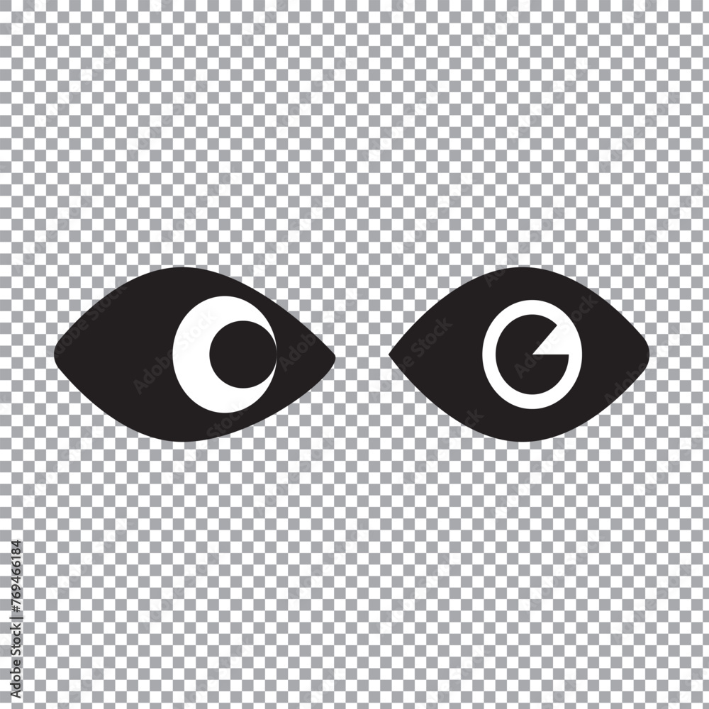 Eye icon set. Eyesight symbol. Retina scan eye icons. Simple eyes ...