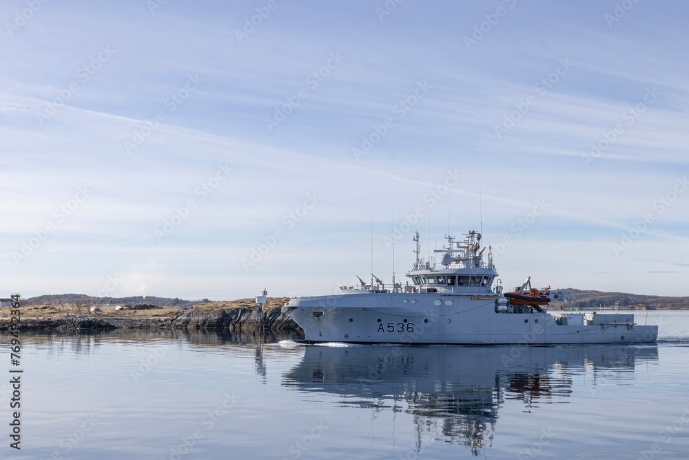 KNM OLAV TRYGGVASON is a Patrol Vessel and is sailing under the flag of ...