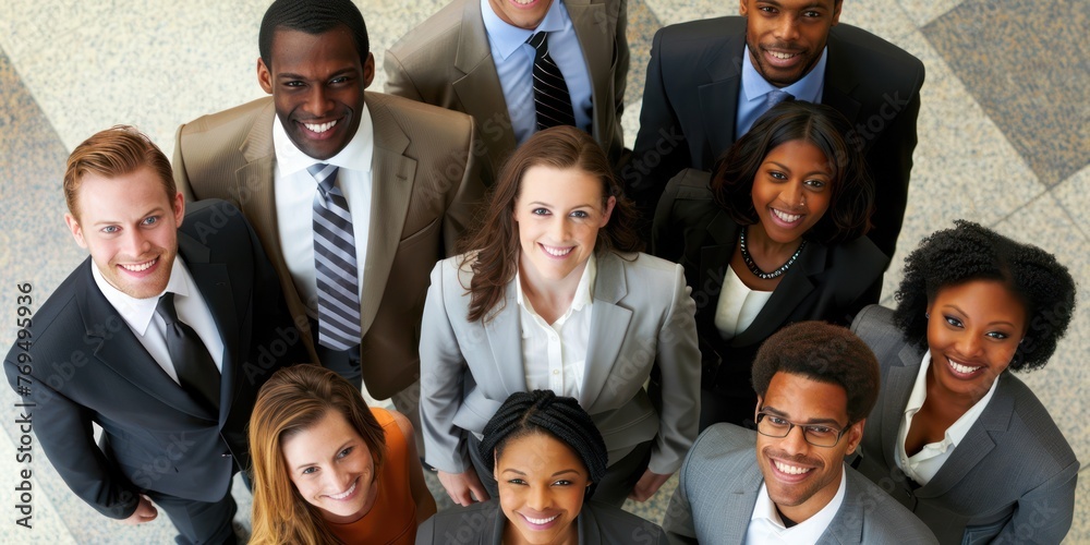 Smiling professional business coaches leaders mentors posing together ...