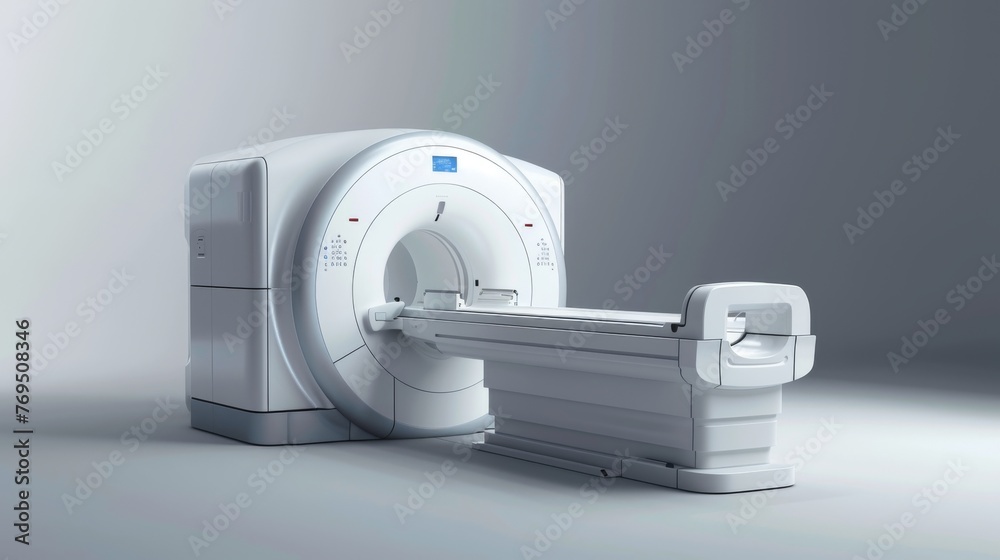 A state-of-the-art MRI (Magnetic Resonance Imaging) machine stands ...