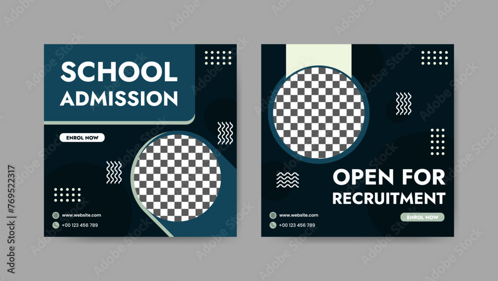 Collection of trendy school admissions and educational social media ...
