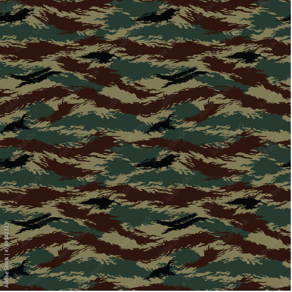 vector tiger stripe camouflage pattern, Military Camouflage Textile ...