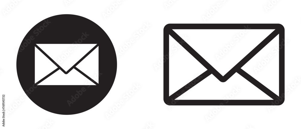 Mail Icon Set E Mail Symbol Vector Envelope Icon Set Design Message Icon Set Vector Mail