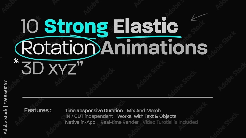 Strong Elastic Rotation Title Animator Stock Template | Adobe Stock