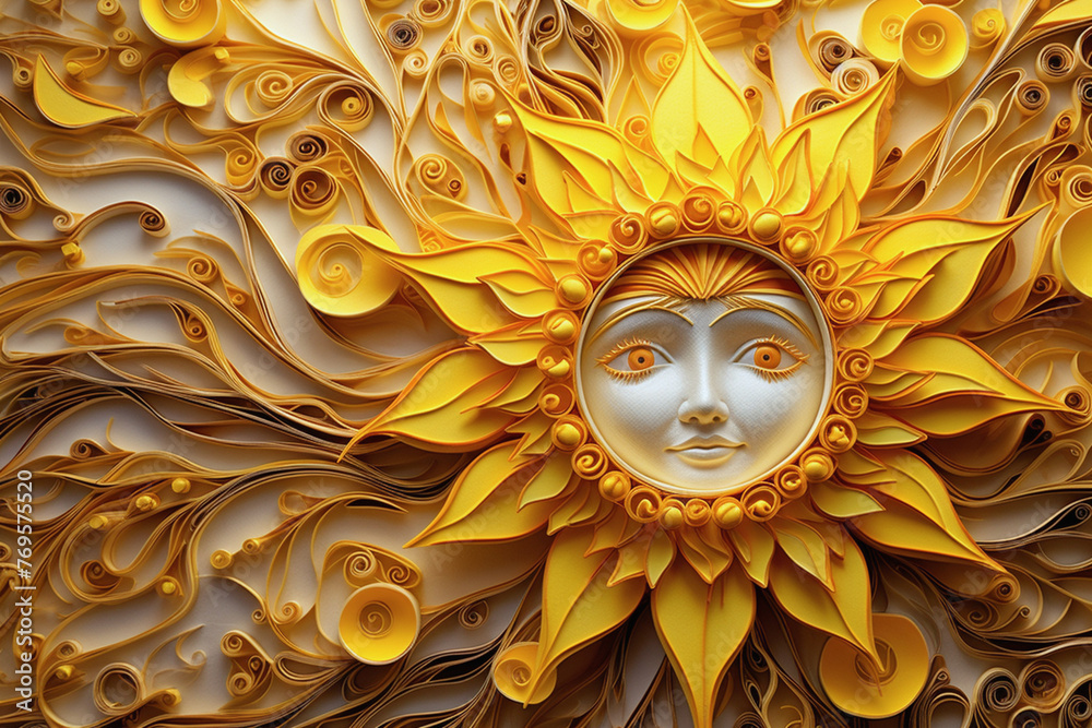 Explore the intricate details of abstract art paper quilling, capturing ...