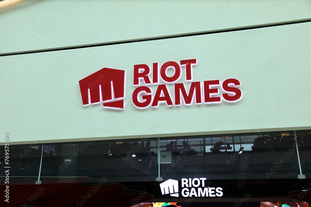 Seoul South Korea April 10 2023 Riot Games Arcade In Seoul Incheon Airport Riot Games Is