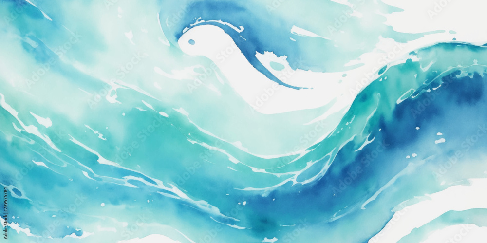 Sea water ocean wave vector background. Blue water ocean sea wave ...