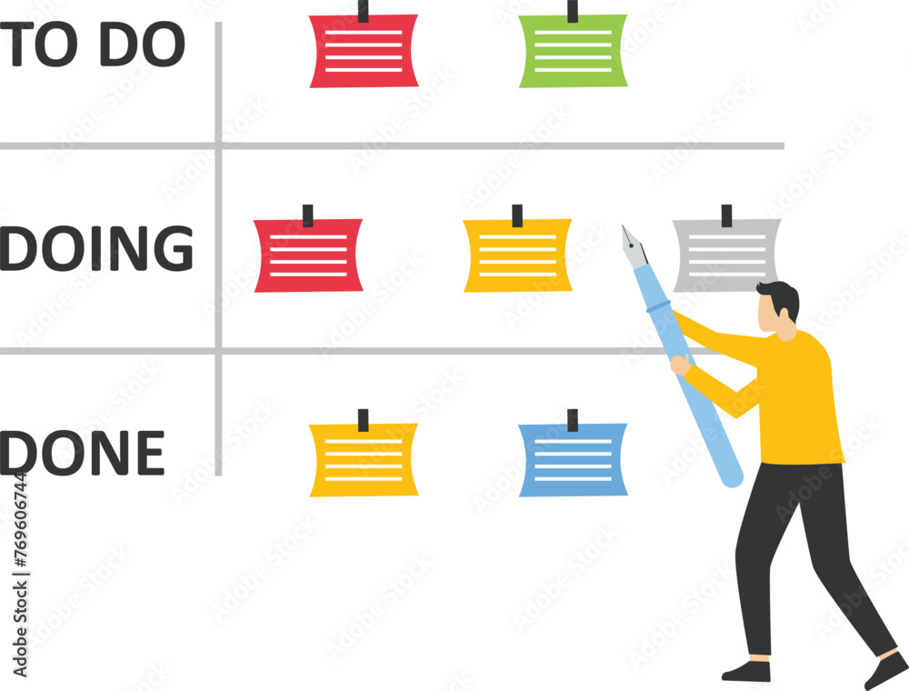 ongoing and completed tasks, project management or planning for ...