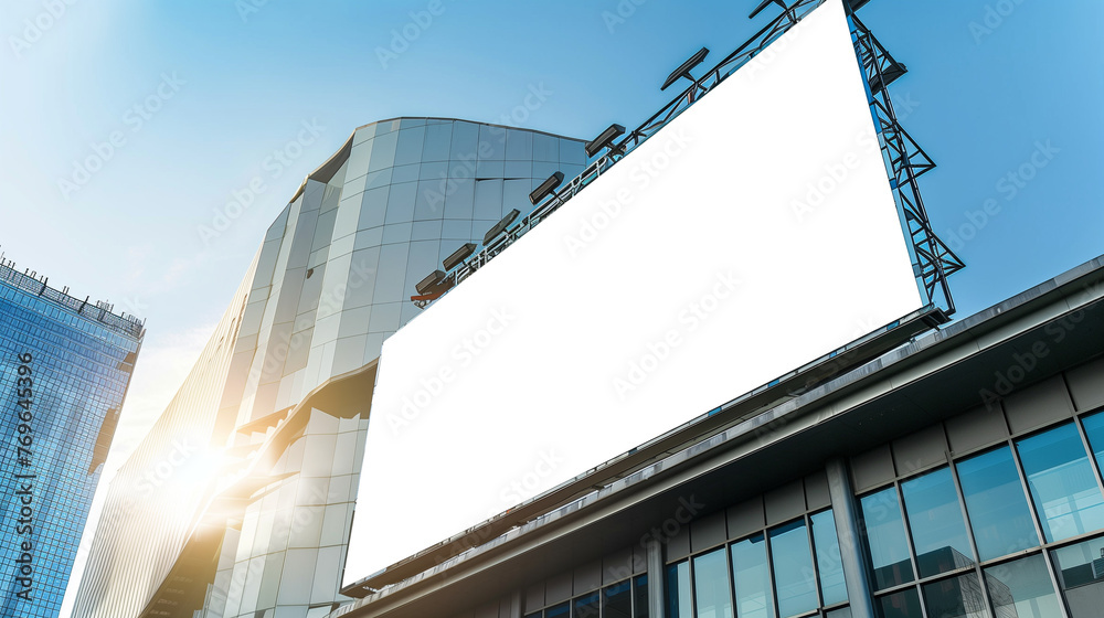 Signboard banner mockup business poster office advertisement concept ...