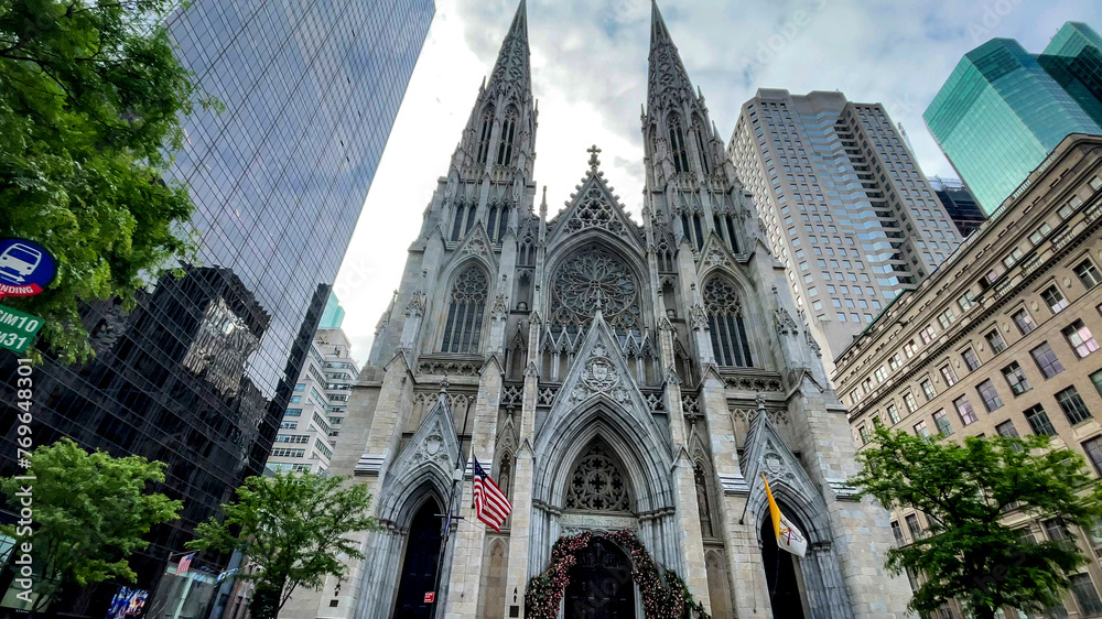 New York, USA; January 23, 2024: St. Patrick's Cathedral is a Catholic ...