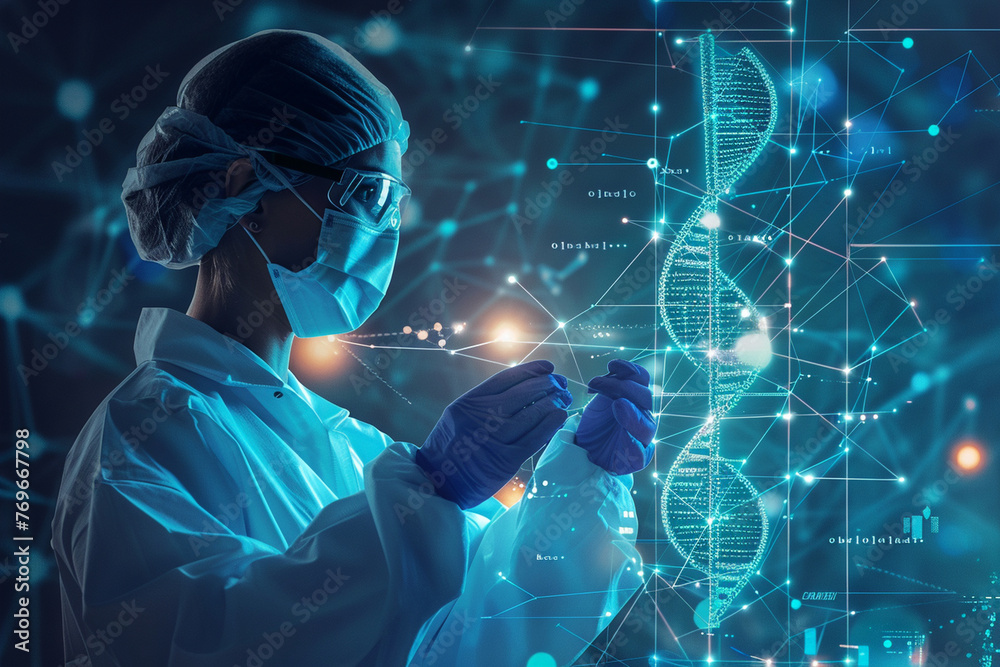 sophistication of DNA medical technology and futuristic concepts ...