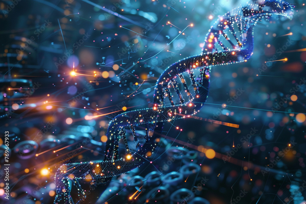 insightful photo of the integration of DNA medical technology with ...